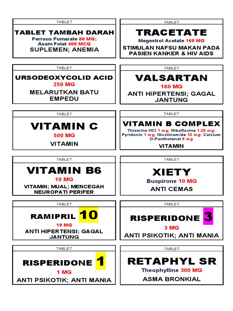 Contoh Label Obat 3 | PDF | Dietary Supplements | Functional Group