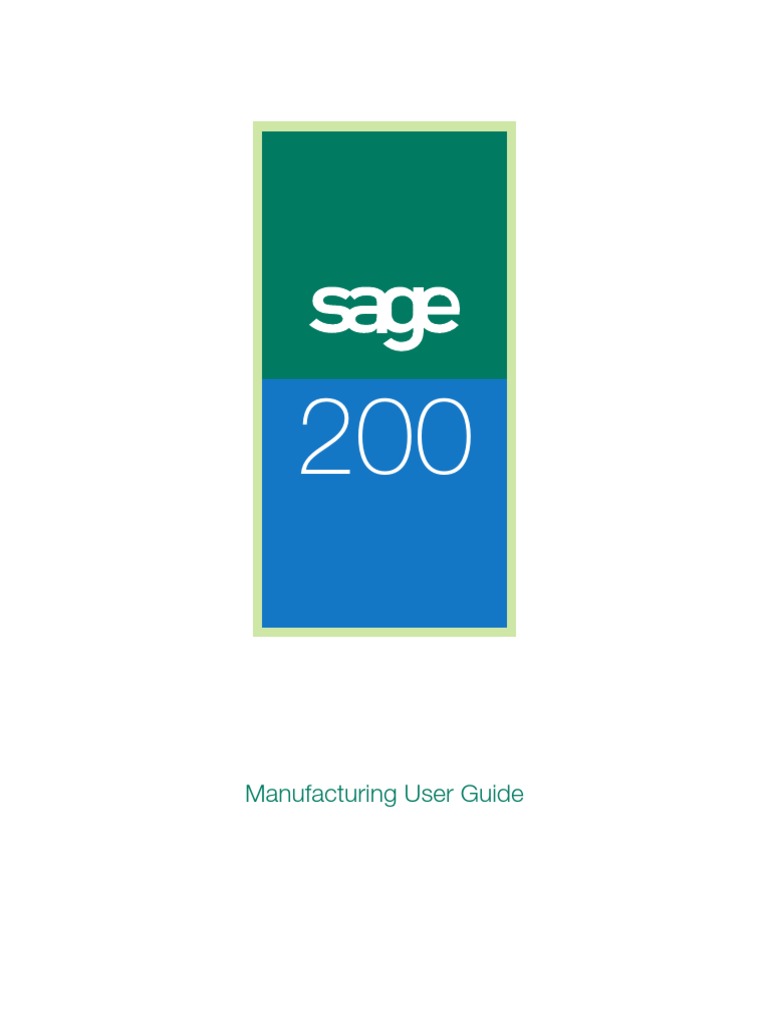 Sage 200 Bill of Materials User Guide 1 | Download Free PDF | Computing ...