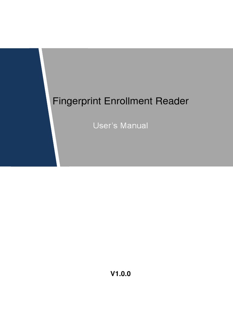DHI ASM202 Fingerprint-Enrollment-Reader Users-Manual V1.0.0 | PDF | Computer Network | Password