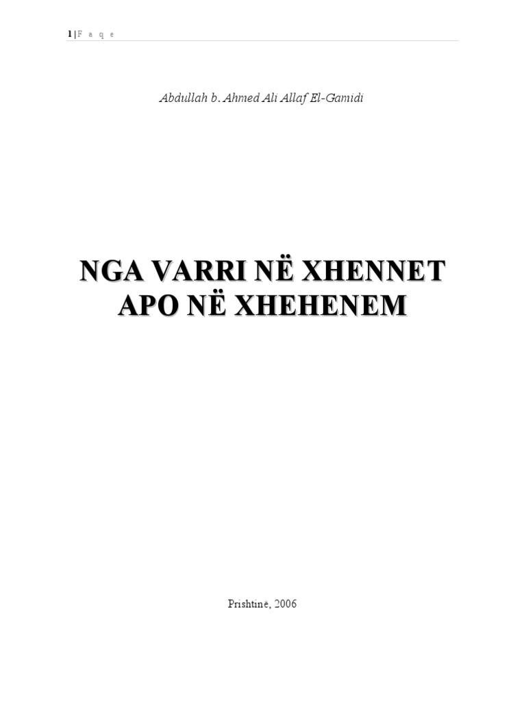 Nga Varri Ne Xhennet Apo Xhehennem PDF | PDF