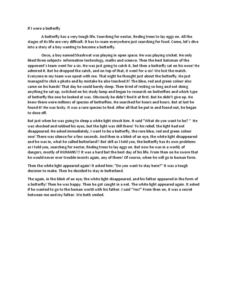 If I Were A Butterfly | PDF | Butterfly