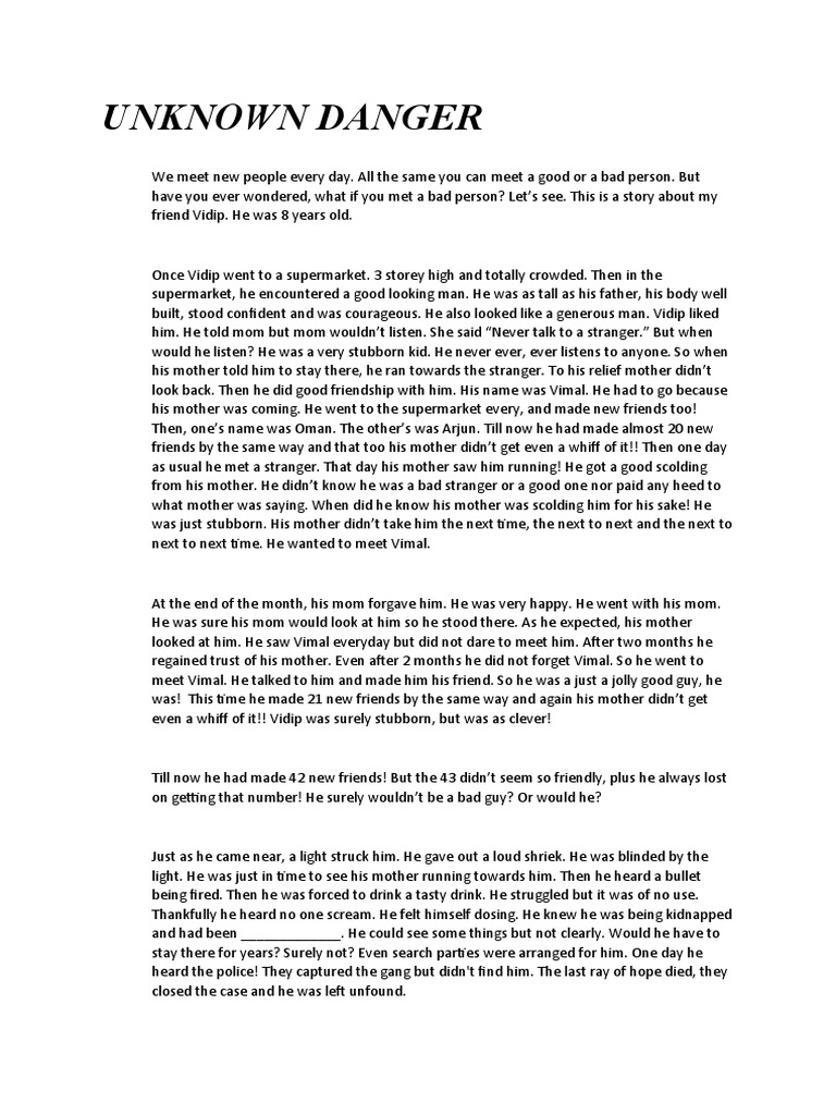 Unknown Danger | PDF