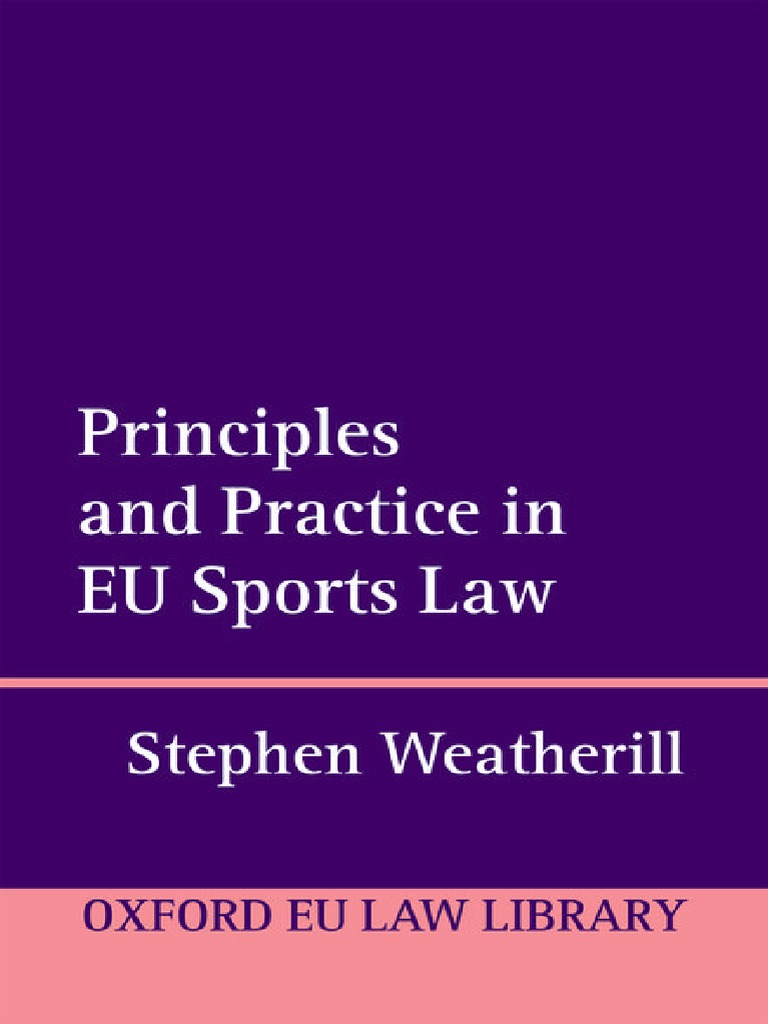 Principles and Practice in EU Sports Law (PDFDrive) | PDF | European ...