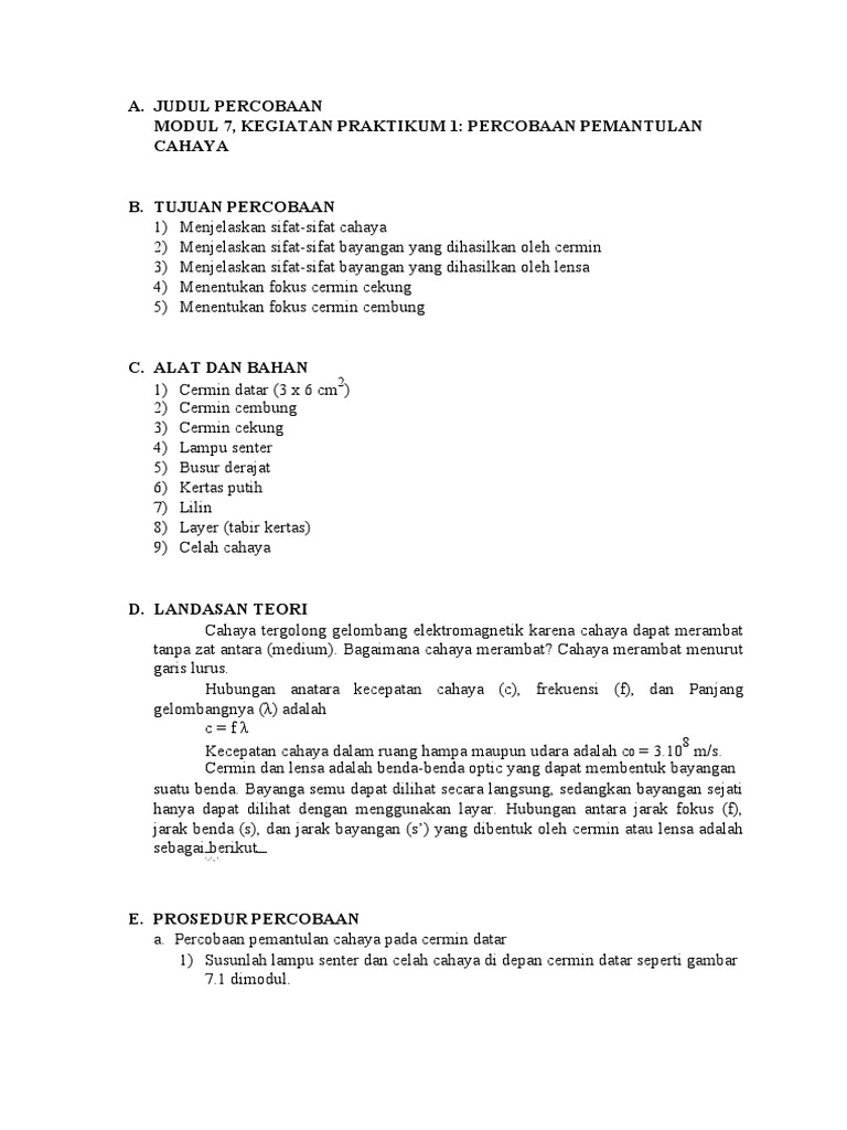 Modul 7 Cermin | PDF