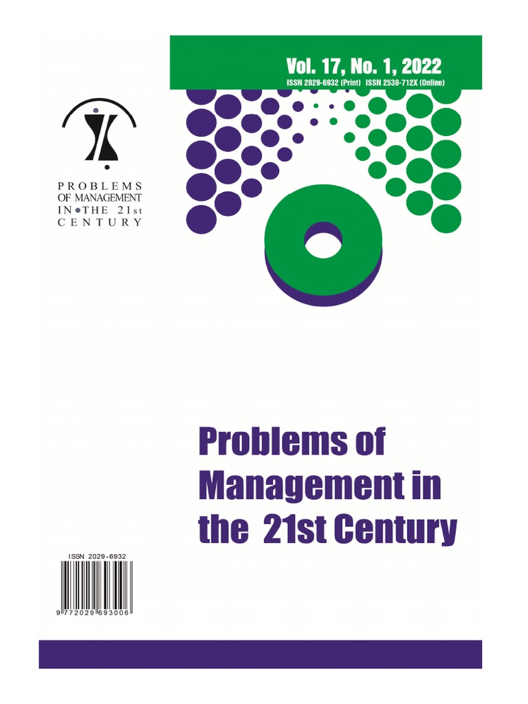 Problems of Management in The 21st Century, Vol. 17, No. 1, 2022 | PDF