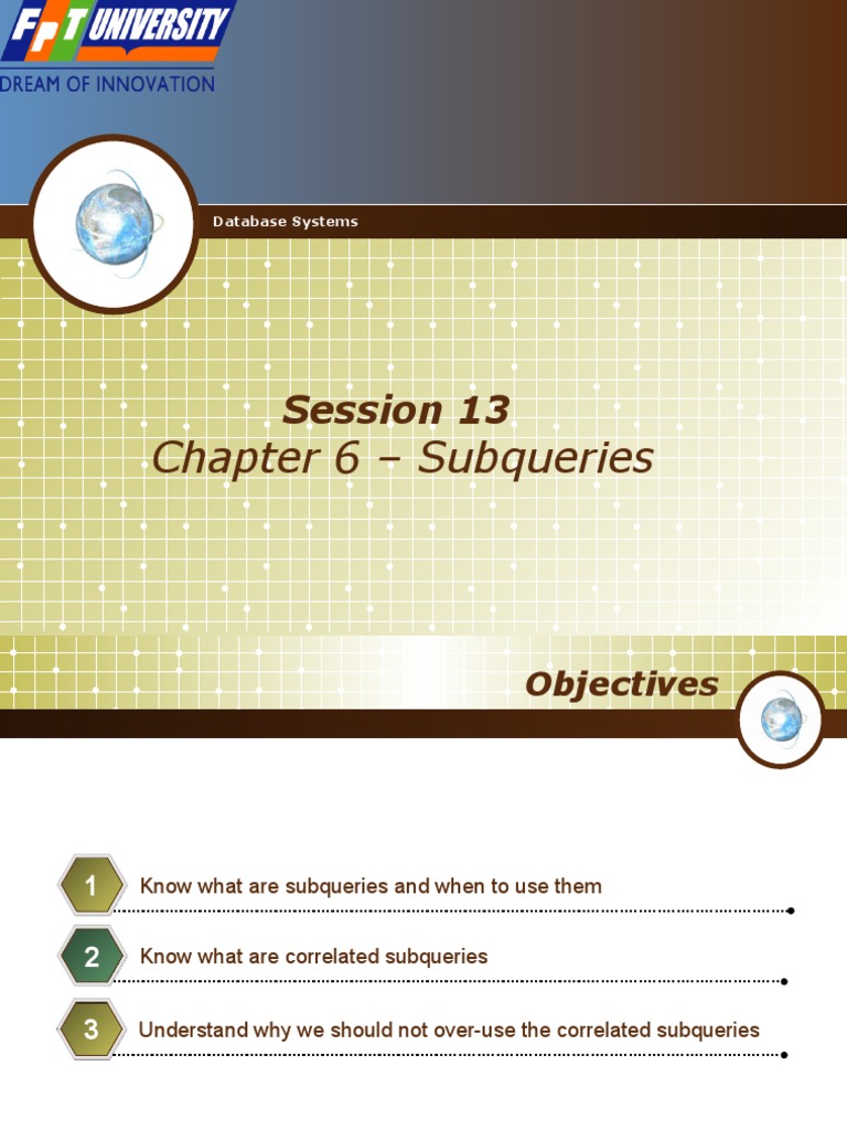 12 - Chapter 6 - Subqueries | PDF | Software Development | Data Management Software