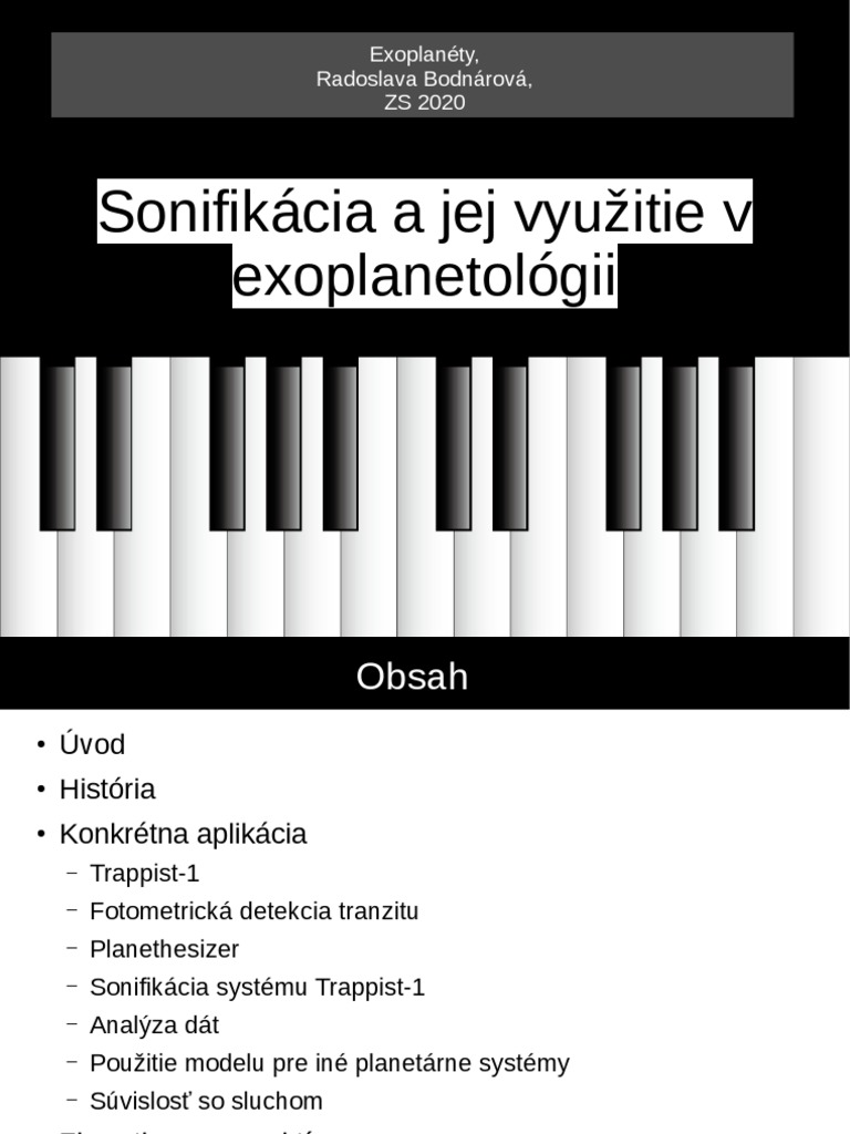 Sonification Presentation (Slovak) | PDF