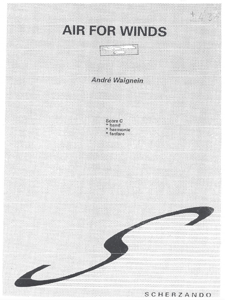 AIR FOR WINDS André WAIGNEIN Scherzando | PDF