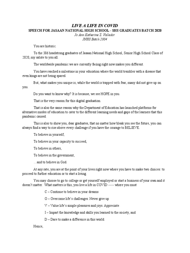 Speech Script Final | PDF | Learning | Behavior Modification