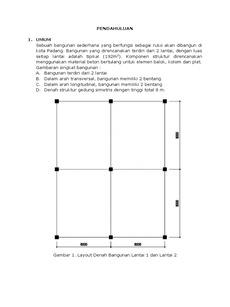 Tutorial Mendesain Bangunan Sederhana Dengan Sap2000 | PDF