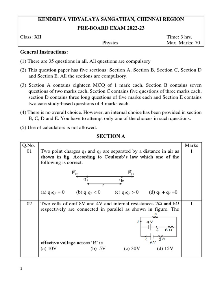PB XII Phy QP Nov 2022 | PDF | Capacitor | Inductance