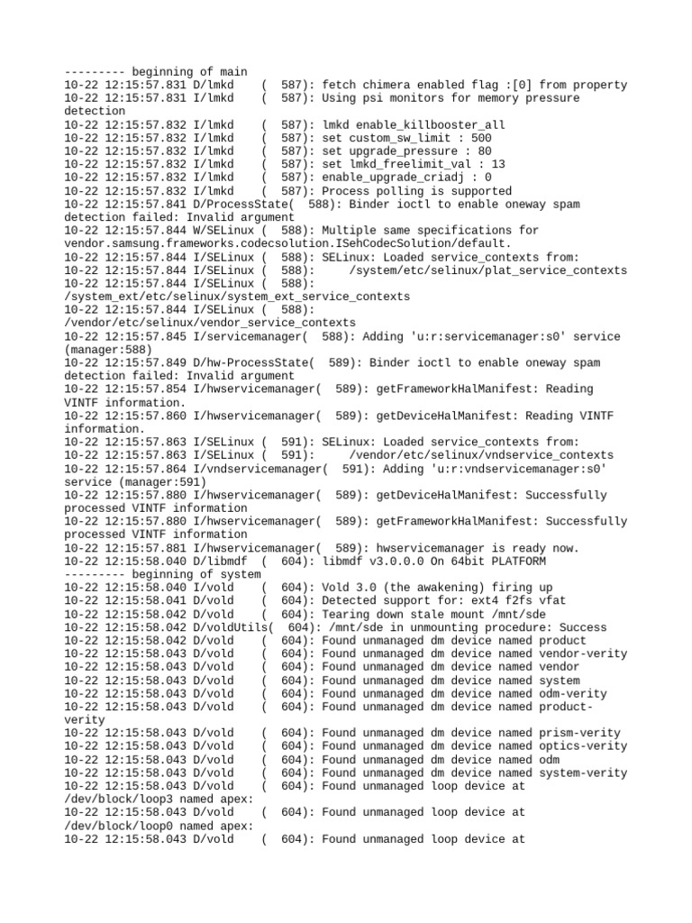 Android System Log Analysis | PDF | Data | Operating System Technology