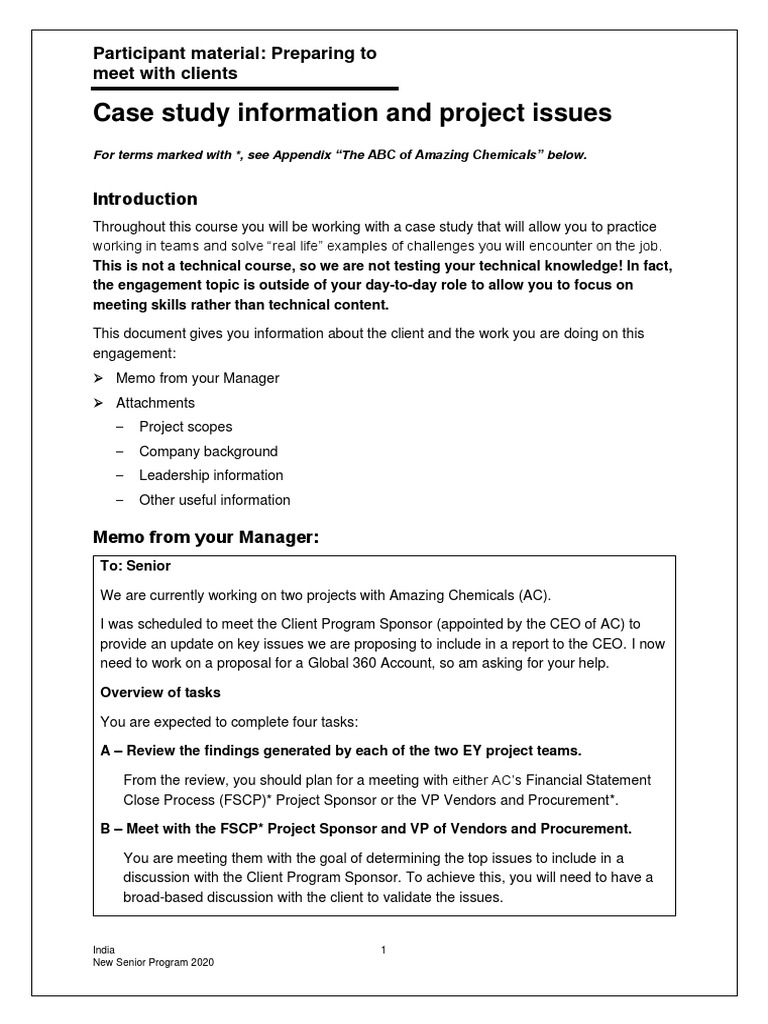 Amazing Chemicals - Case Study | PDF | Supply Chain | Procurement