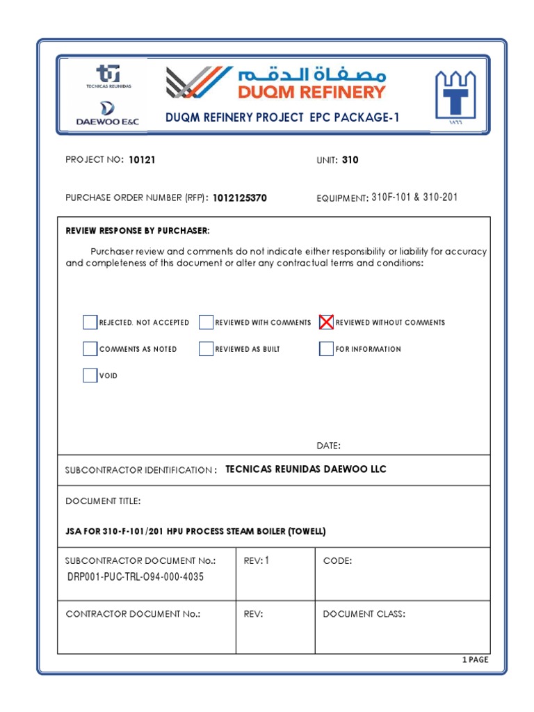 Job Safety Analysis for the Lifting and Installation of the HPU ...