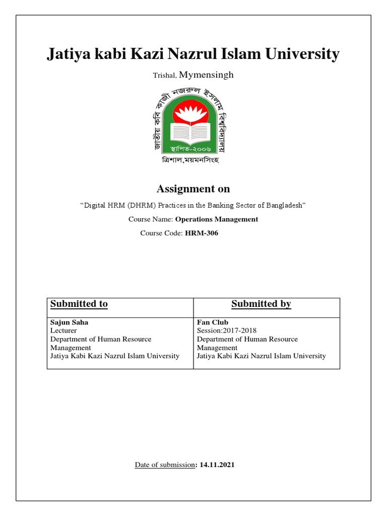 Digital HRM (DHRM) Practices in The Banking Sector of Bangladesh | PDF ...