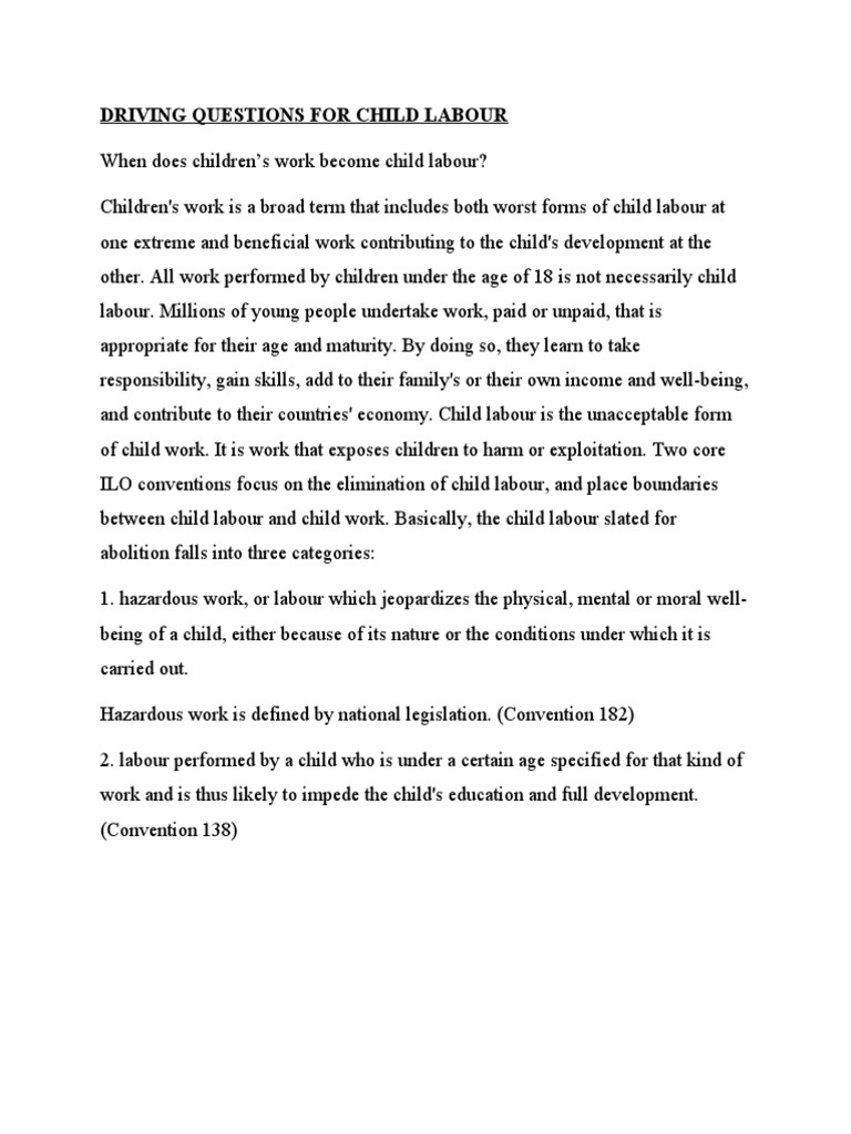 Child Labour: Understanding & Solutions | PDF | Child Labour ...