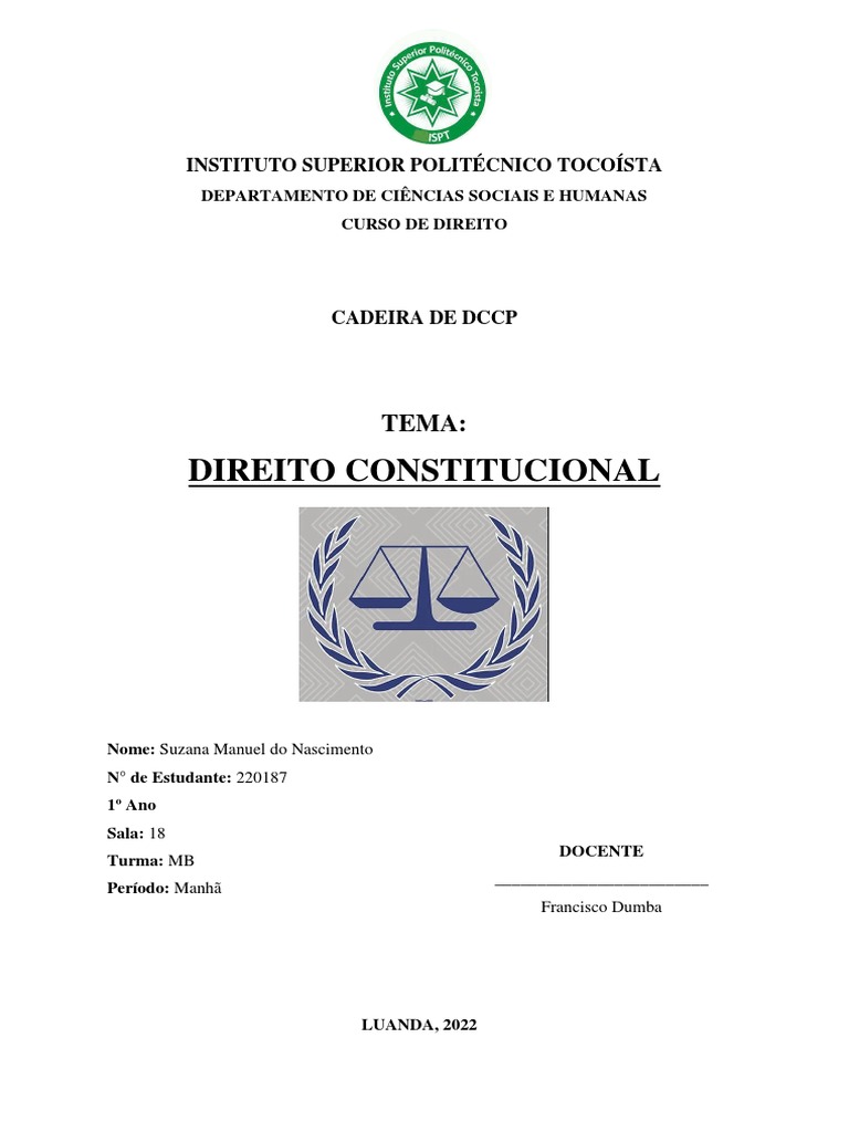 DIREITO CONSTITUCIONAL: FUNDAMENTOS E DIVISÕES | PDF | Constituição ...