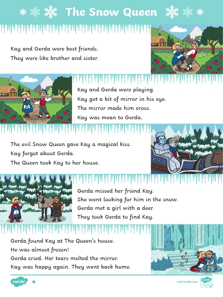 The Snow Queen Differentiated Reading Comprehension Activity | PDF ...