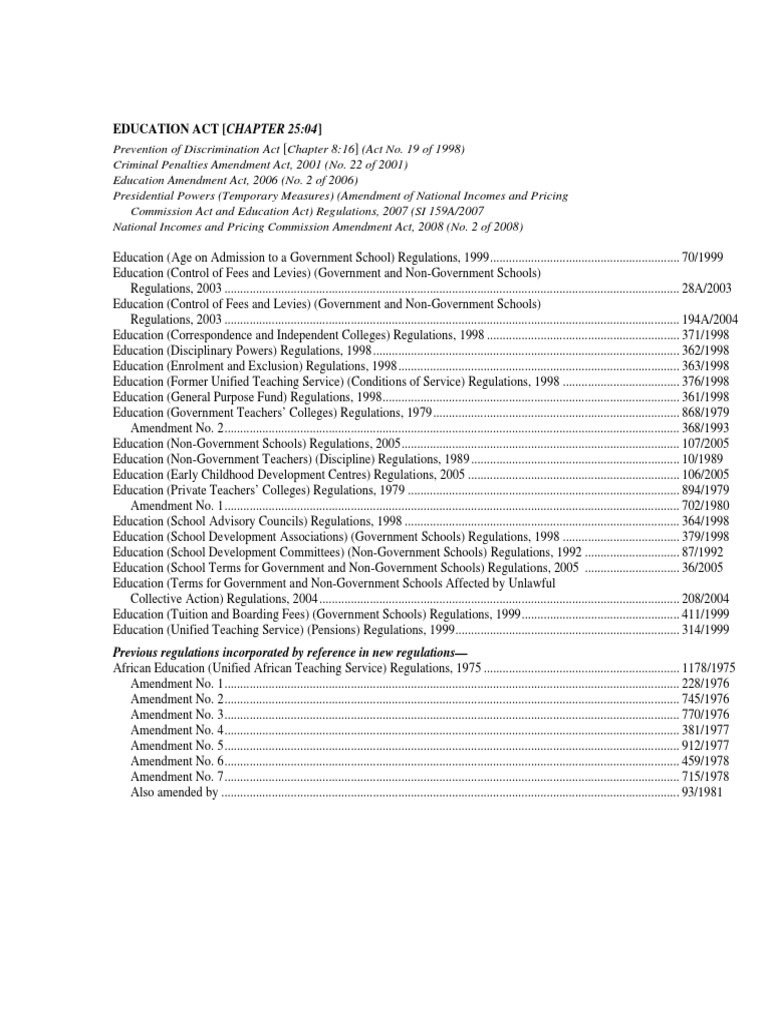 Education Act | PDF | Government