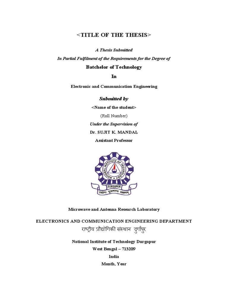 Thesis Template | PDF | Thesis | Abstract (Summary)
