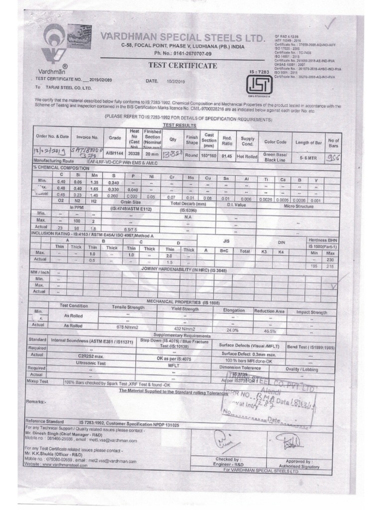 Mill TC Dia 20mm - 1144 | PDF