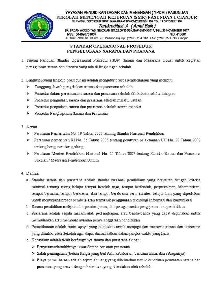 Sop Peralatan Praktik | PDF