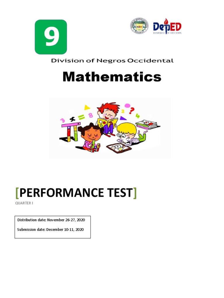 Floor Plans, Box Designs, and Quadratic Equations: A Performance Test ...