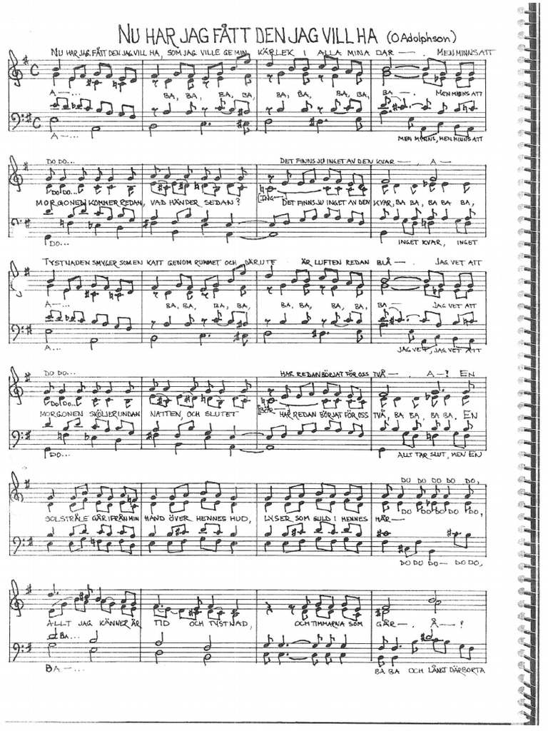 Adolphson Nu Har Jag Fått Den Jag Vill Ha SATB | PDF