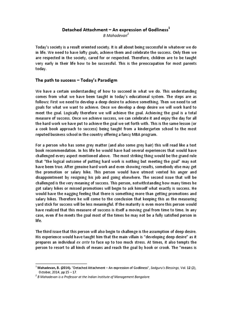 37 Detached Attachment An Expression of Godliness - 1 | PDF ...