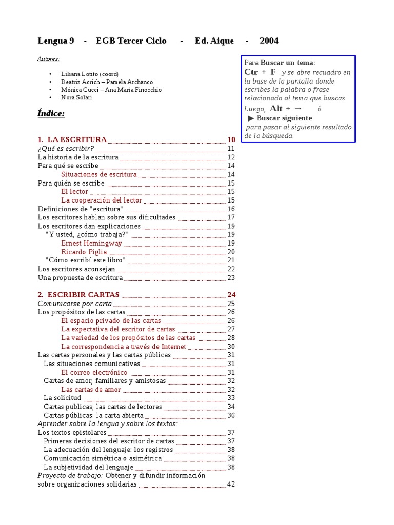 Lengua 9 - EGB Tercer Ciclo - Ed. Aique | PDF | Ortografía | Puntuación