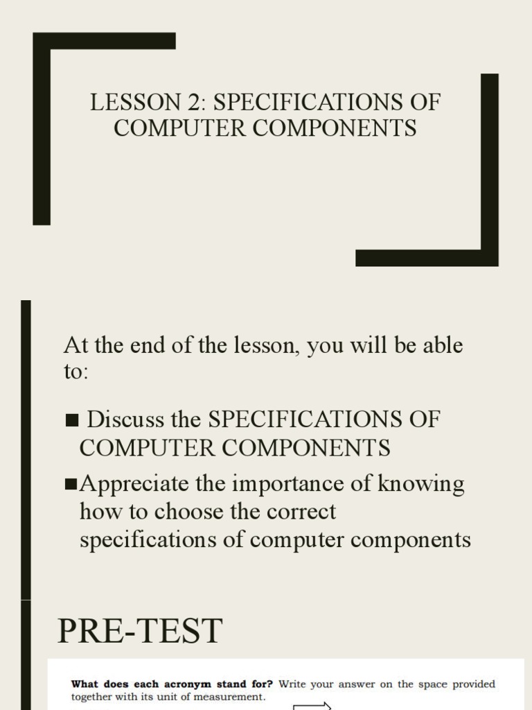 Correct Specifications From The Relevant Sources | PDF | Laptop ...
