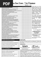 Ramadan Daily Checklist | PDF