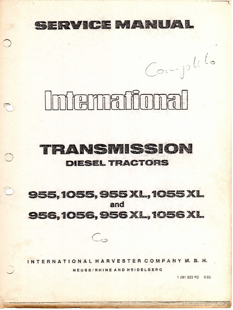 Case 955, 1055, 956, 1056, + XL Caja Cambios Manual | PDF