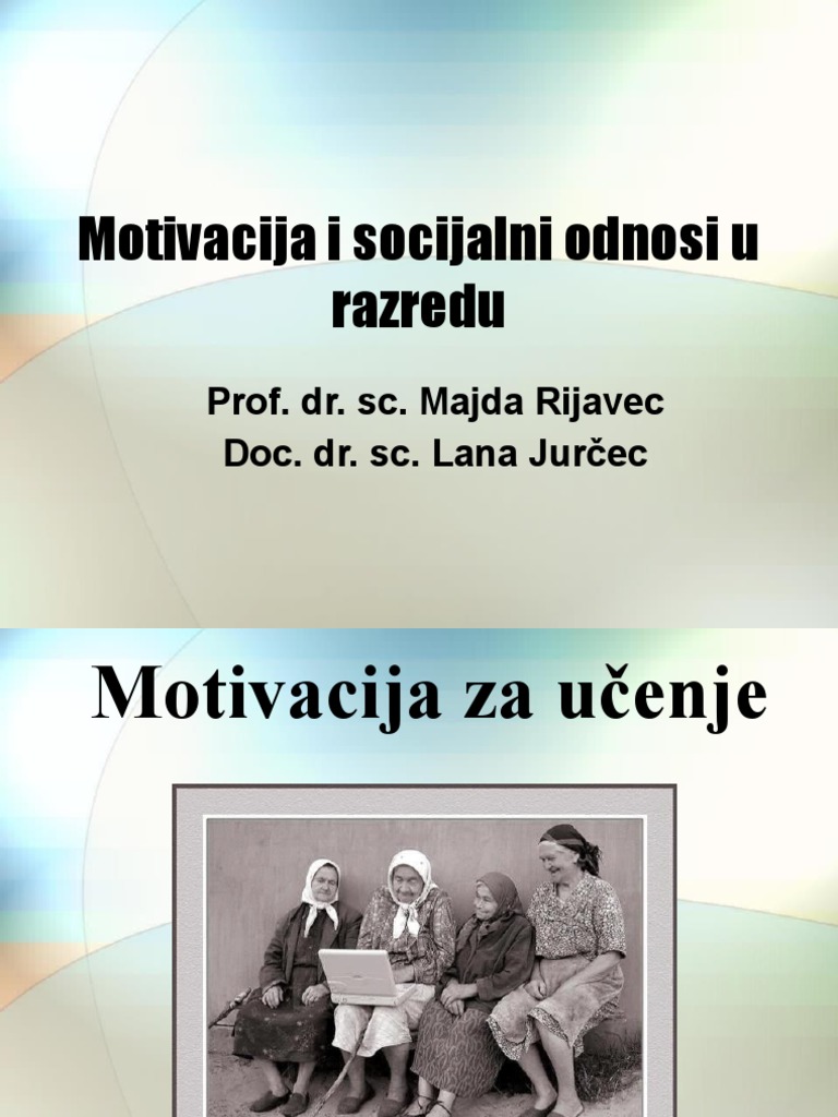 2 - Motivacija Za Ucenje - Maslow | PDF