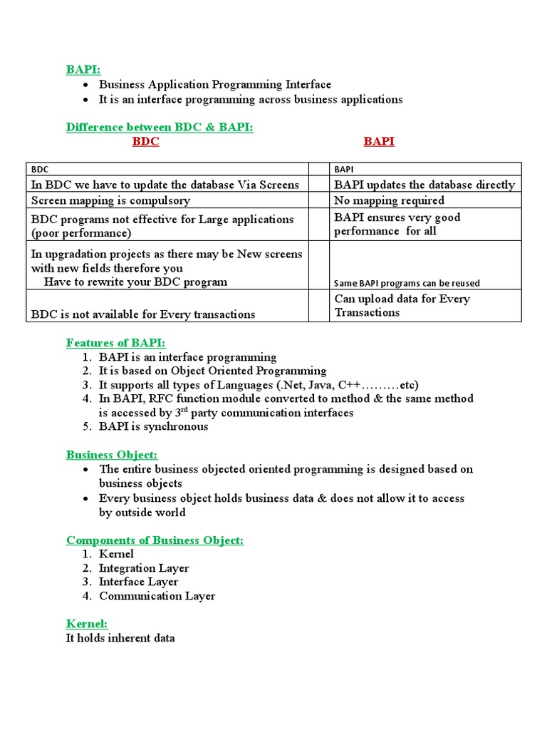 Bapi | PDF | Object (Computer Science) | Interface (Computing) Bapi | PDF | Object (Computer Science) | Interface (Computing)