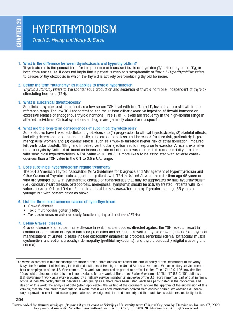 Hyperthyroidism | PDF | Hyperthyroidism | Thyroid Stimulating Hormone