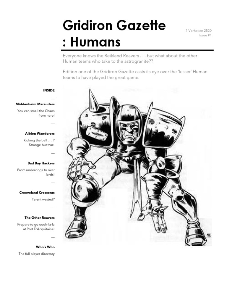 Gridiron Gazette Issue 1 | PDF Gridiron Gazette Issue 1 | PDF