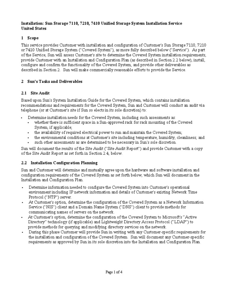 Installation: Sun Storage 7110, 7210, 7410 Unified Storage System ...