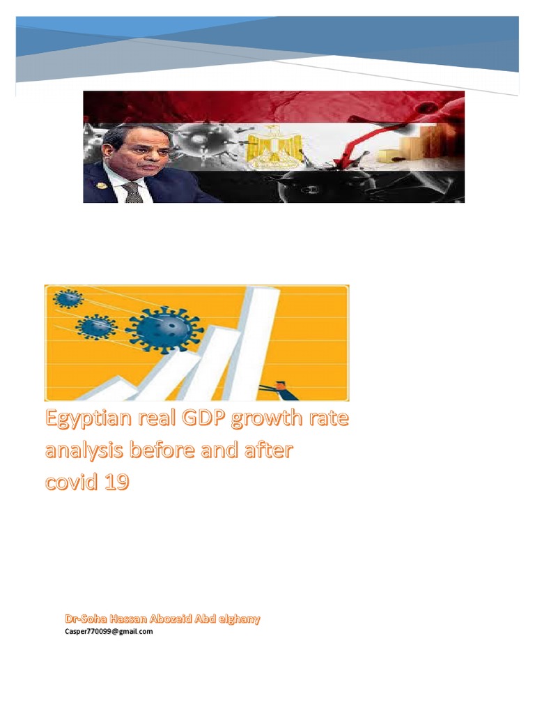 Egyptian Real GDP Growth Rate Analysis Before and After Covid 19 | PDF ...