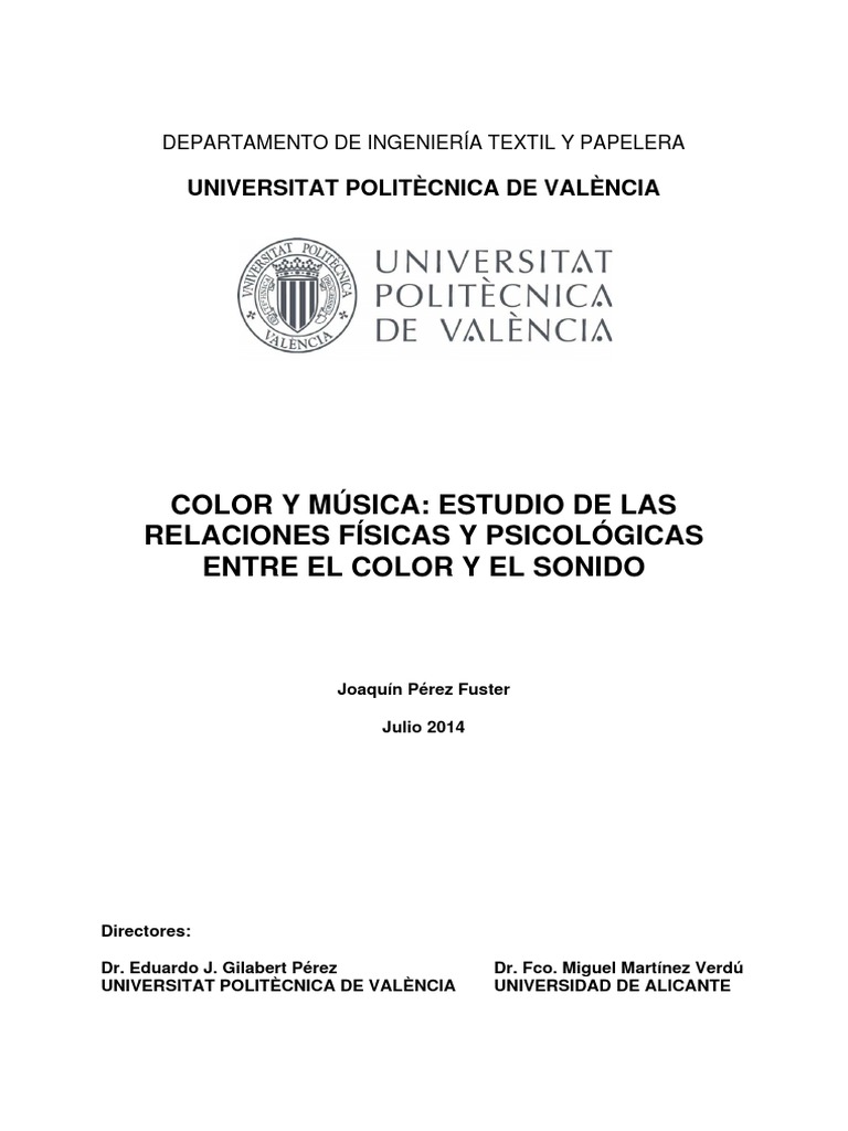 Pérez - Color y Música - Estudio de Las Relaciones Físicas y ...