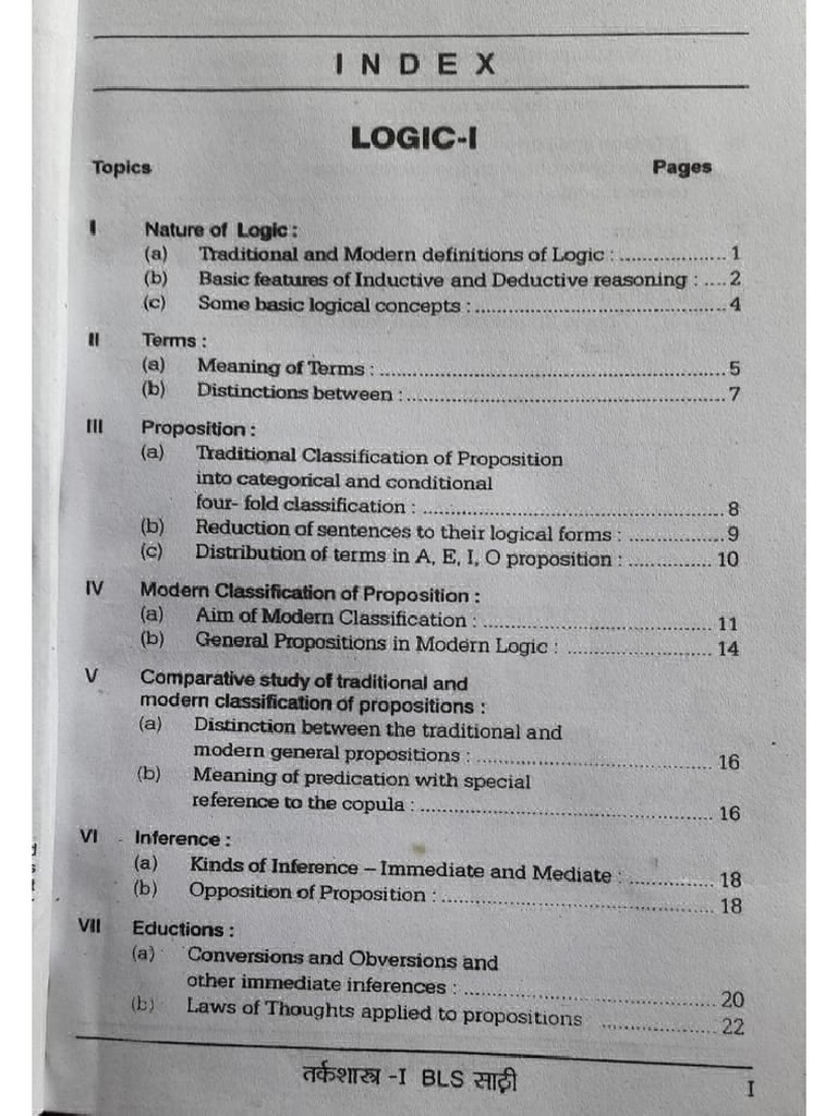 FY BLS LLB Unit 5 LOGIC | PDF