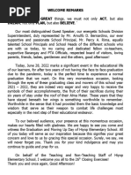 Opening Remarks For Graduation | PDF