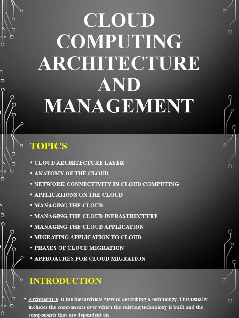 Cloud Computing Architecture and Management Topics | PDF | Cloud ...