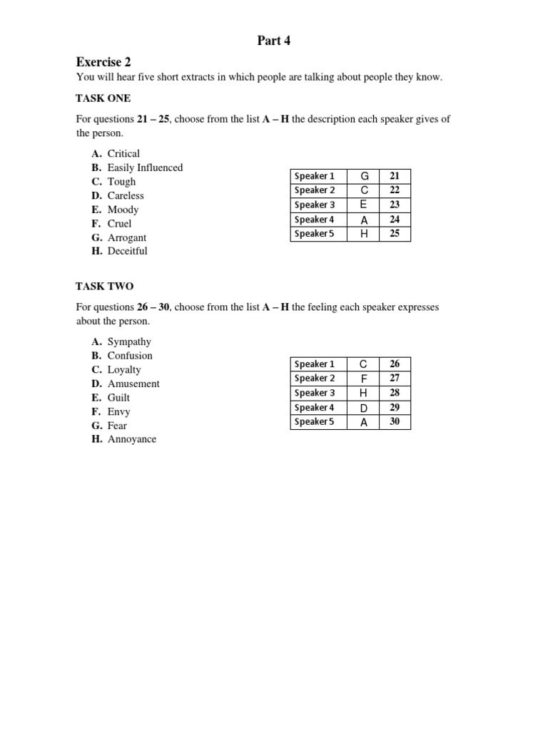 Listening Part 4 Worksheet Pdf