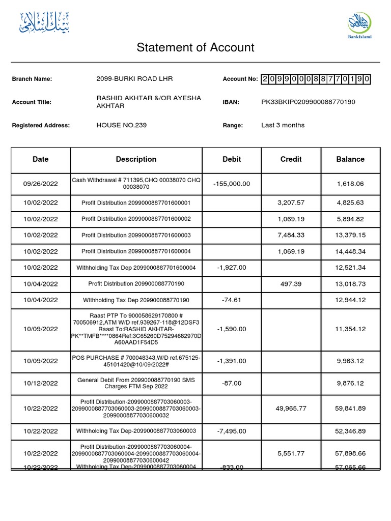 Statement of Account Summary | PDF | Debit Card | Services (Economics)