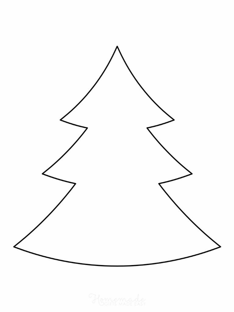 Christmas Tree Template Blank Outline Wide | PDF