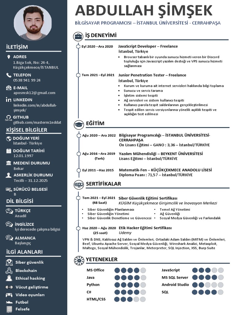 Abdullah Simsek Güncel CV | PDF