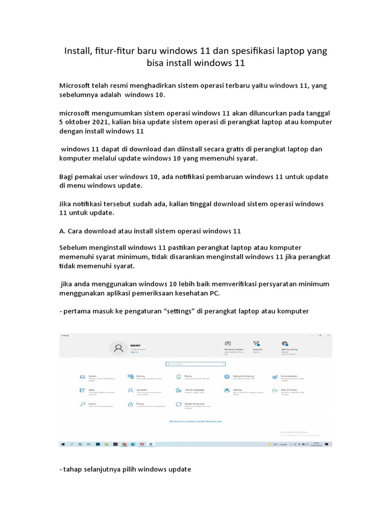 Artike Install Windows 11 | PDF