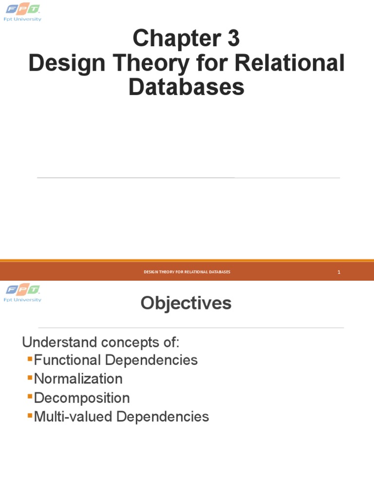 Chapter 3 - Design Theory For Relational Databases | PDF | Relational Model | Computer Data