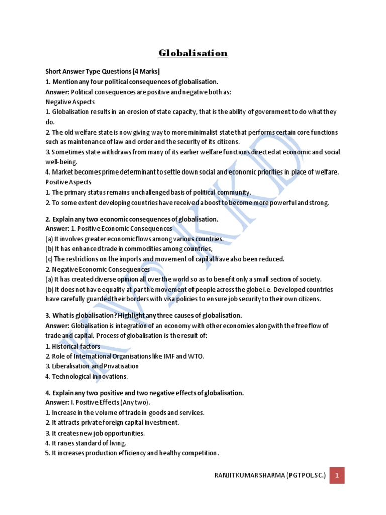 Globalisation | PDF | Globalization | Economies